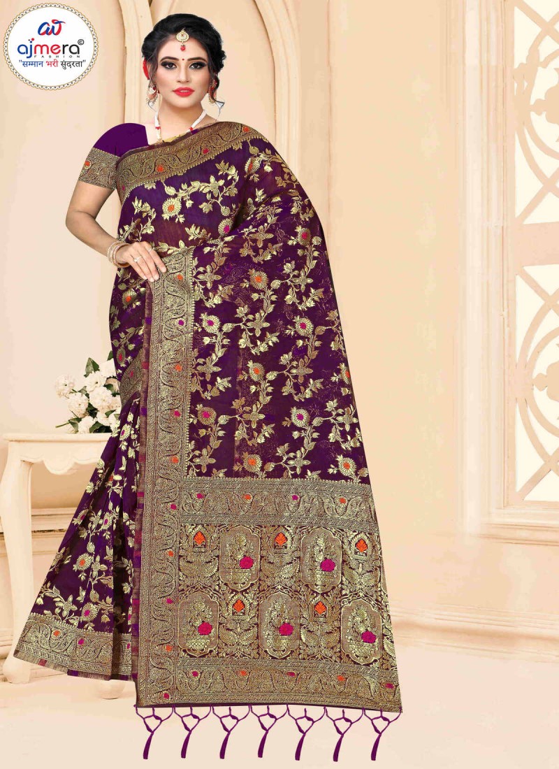 Traditional Jari Work Saree – Classic Craftsmanship and Timeless ...